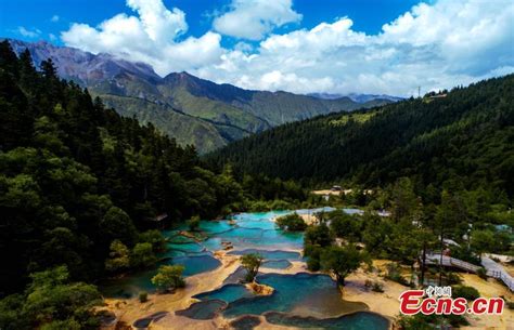 Amazing Natural Landscape In Huanglong Scenic Area