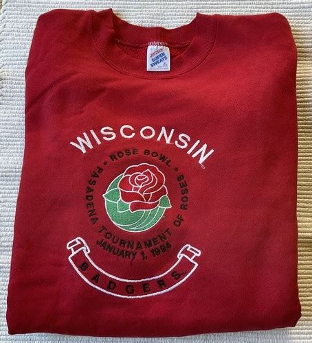 Vintage University Of Wisconsin Rose Bowl 1994 Sweatshirt Xl Made In