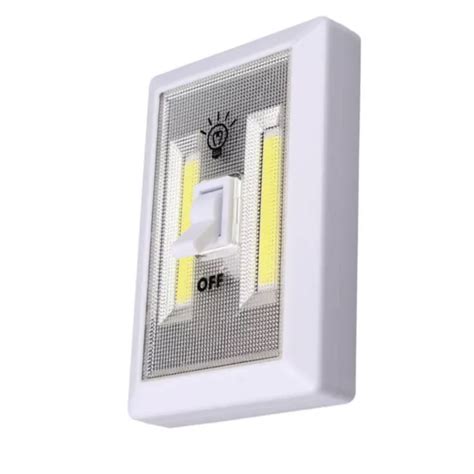 Mini Cob Led Switch Wall Night Light Battery Operated Cabinet Garage