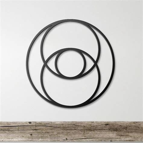 Vesica Pisces Metal Wall Art Sacred Geometry Metallic Wall Art Geometric Wall Art Large Wall