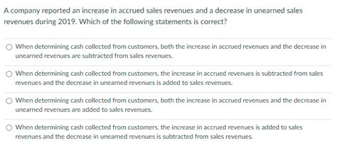 Solved A Company Reported An Increase In Accrued Sales