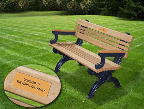 Memorial Park Benches With Plaques Custom Memorial Park Bench With