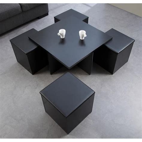 Table Basse Avec Pouffe Mobilier Design Décoration Dintérieur