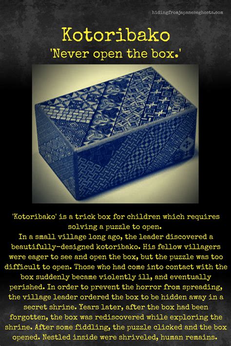 Kotoribako Is A Trick Box Which Requires A Puzzle To Open Long Ago A