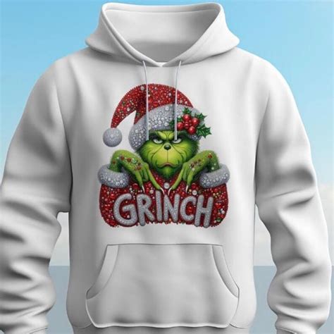 Christmas Bling Grinch Hoodie Etsy