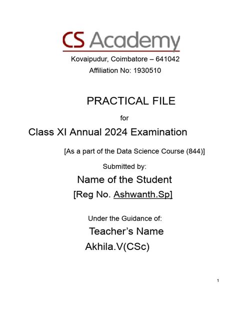Ashwanth Sp Practical File 24 25 Data Science Pdf Matrix