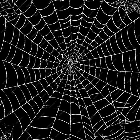 Premium Photo White Cobweb On A Black Background Texture Seamless Pattern