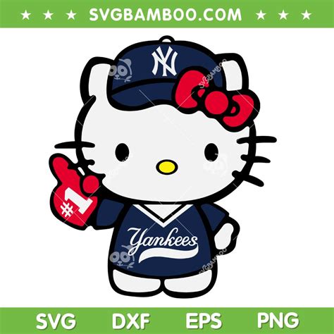 Hello Kitty New York Yankees Svg Png Yankees Baseball