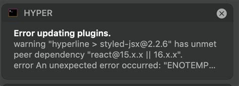 No Hyper Commands Work And Neither Does Updating Plugins · Issue 3228 · Vercelhyper · Github