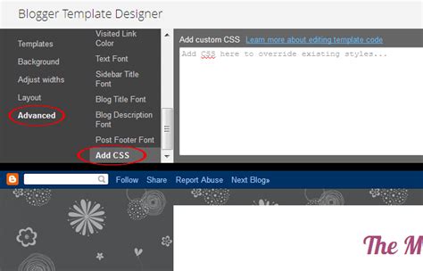 how to format the menu bar in blogger the blog designer network