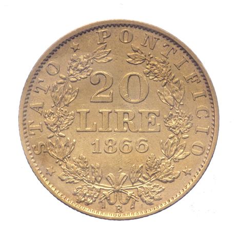 Stato Pontificio Pio Ix 1846 1878 20 Lire Numismatic Auctions