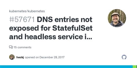 Dns Entries Not Exposed For Statefulset And Headless Service In Kubernetes 18 Or 19 · Issue