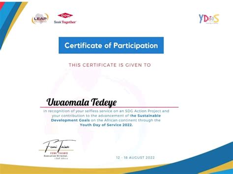 Proudly An International Volunteer Uwala Tedeye