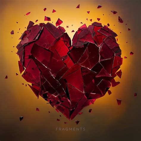 Intricate Fragments Heart Design On Golden Gradient Background Spotify