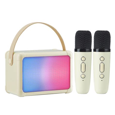 Bộ Loa Bluetooth Kèm 2 Micro Karaoke Rgb H2 Gomhang