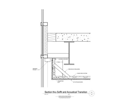 09 21 1693232dwsssection Through Soffit And Acoustical Transition