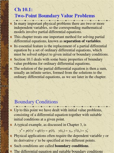 Ch 101 Two Point Boundary Value Problems Pdf System Of Linear Equations Equations