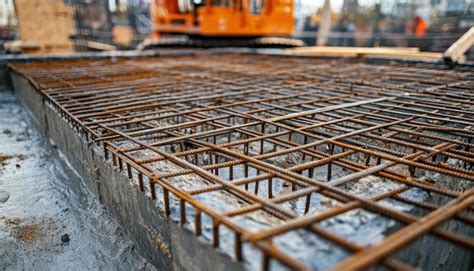Reinforced Concrete Foundation Premium Ai Generated Image