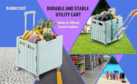 Folding Utility Cart Portable Rolling Crate Handcart
