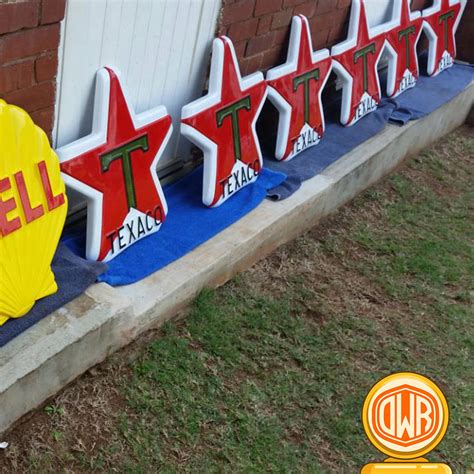 Texaco Cast Aluminium Sign Old World Retro