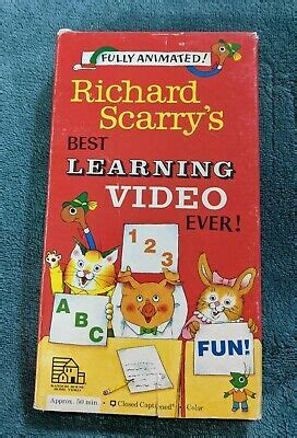 Richard Scarrys Best Learning Songs Video Ever Vhs Animated £21 49