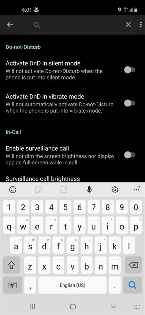 Android Settings Menus ESChat