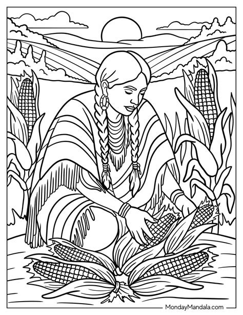 34 Native American Coloring Pages Free Pdf Printables