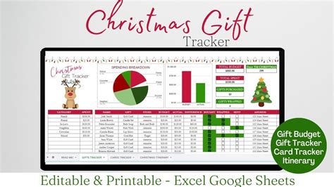 Christmas Excel Spreadsheet Christmas T Budget Template For Excel