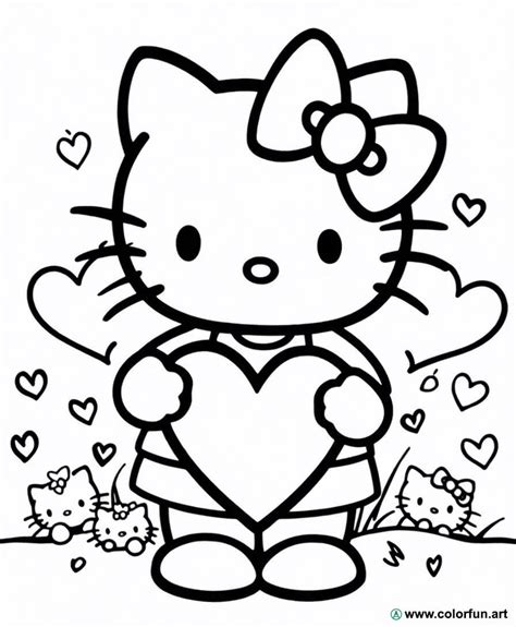 Hello Kitty Heart Printable