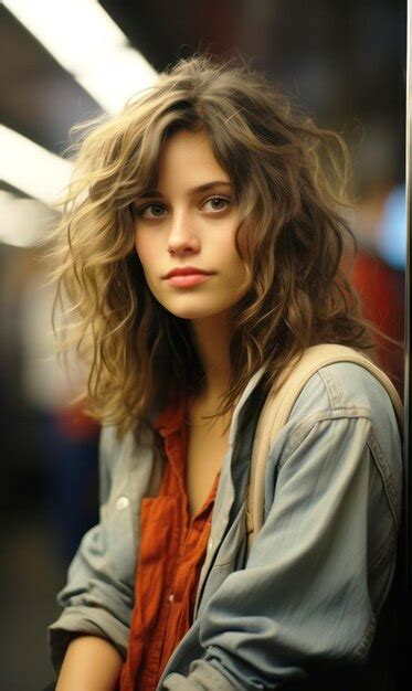 Premium Ai Image A Girl On A Train Or On A Bus Public Transport