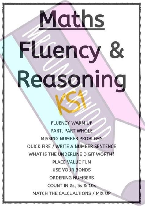 Ks1 Maths Fluency Activities Mrs Underwood
