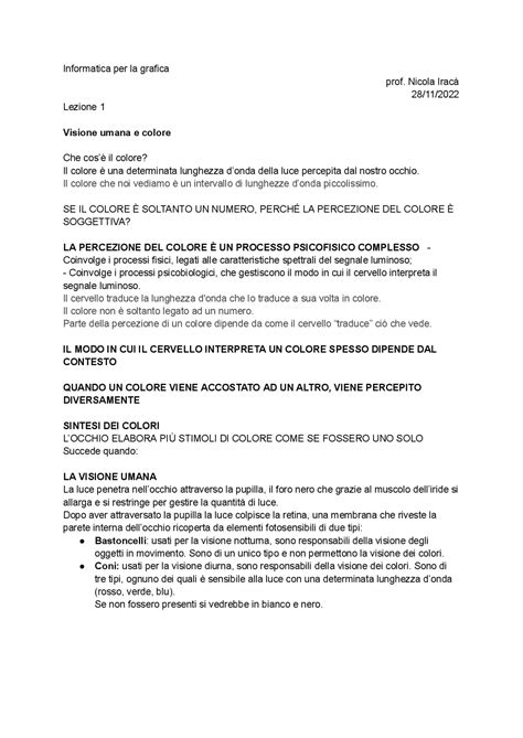 Dispense Informatica Per La Grafica Dispense Di Elementi Di Informatica Docsity