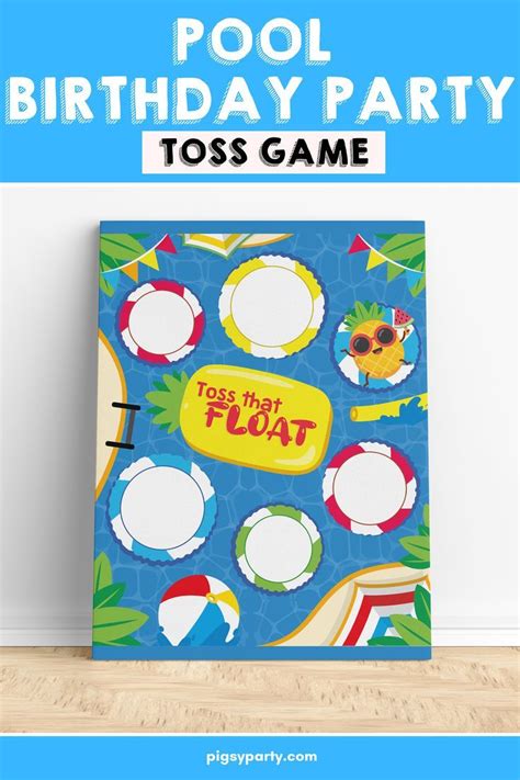 Pool Party Game Toss Game Printable Pool Party Games Pool Birthday