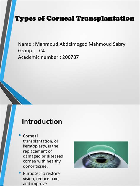 Types Corneal Transplantation Pdf