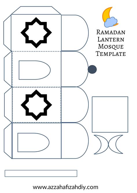 Lantern Mosque Template Lampu Masjid Elişi Fikirleri Faaliyetler Ramazan