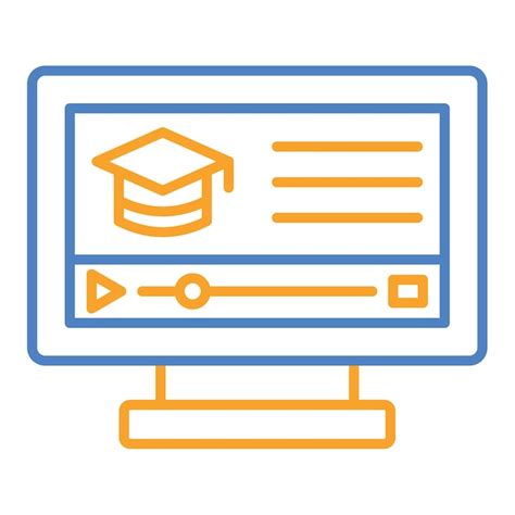 튜토리얼 아이콘 프리미엄 벡터