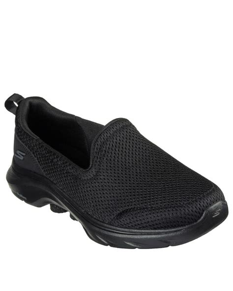 Shop Skechers Skechers Go Walk 7 Razi Wide Fit In Black