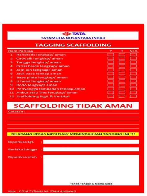 Tagging Merah Scaffolding Pdf Tagging Merah Scaffolding Pdf
