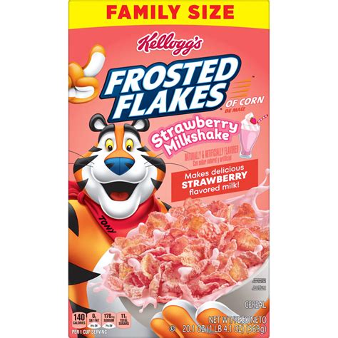 Kelloggs Frosted Flakes Strawberry Milkshake Cereal Shop Cereal At H E B