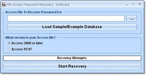 Ms Access Password Recovery Software Download Retrieve Passwords