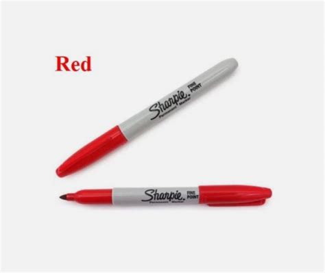 Genuine Original Sharpie Red Marker Pens Fine Bullet Tip Permanent
