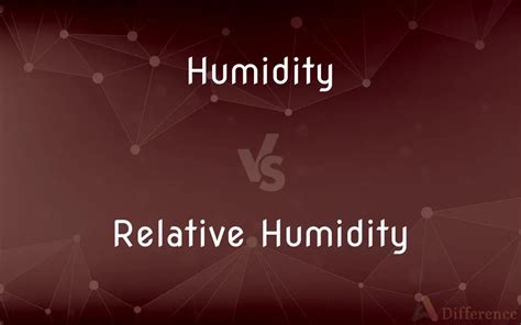 Humidity Vs Relative Humidity — Whats The Difference