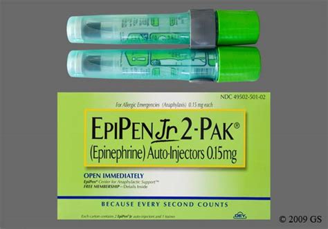 Epipen Jr 0 15mg 2 Pak Pfs Auto Injector 108359