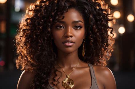 Download Ai Generated Beautiful Black Woman Royalty Free Stock