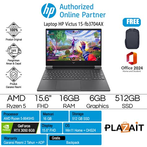 Hp Victus 15 Fb3704ax Be5m1pa Amd Ryzen 5 8645hs16gb512gb Ssd