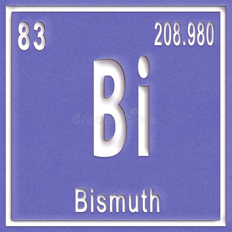 Bismuth Chemical Element Sign With Atomic Number And Atomic Weight