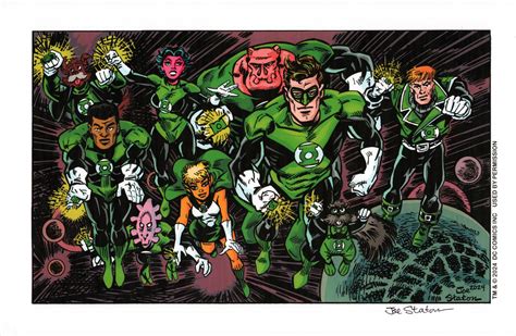 Green Lantern Corps Art Print Signed By Joe Staton