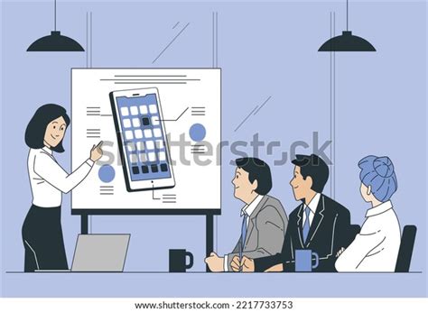 Asian Ux Developer Ui Designer Presenting Stock Vector Royalty Free Shutterstock