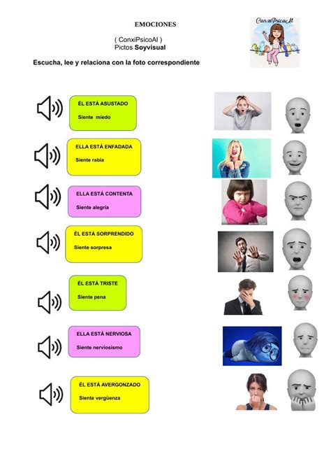 Emociones Online Exercise For Primaria Eso Live Worksheets