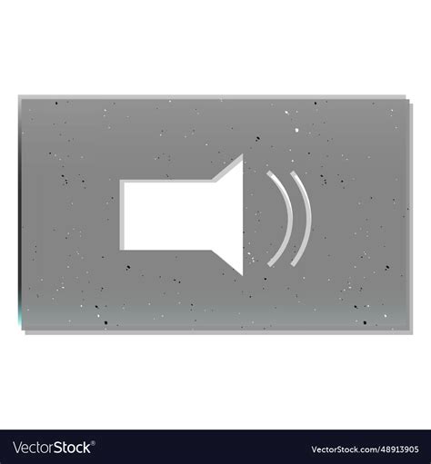 Medium Volume Rectangle Button Royalty Free Vector Image